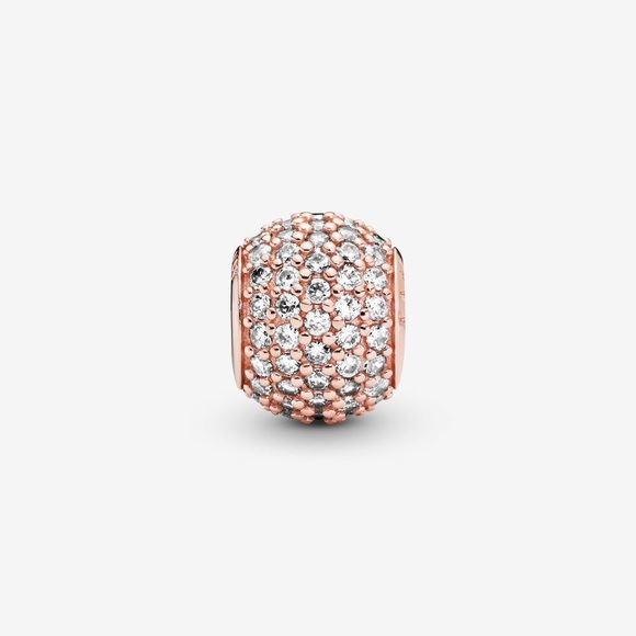 Pandora | Jewelry | Authentic Pandora Rose Gold Pave Ball Charm | Poshmark